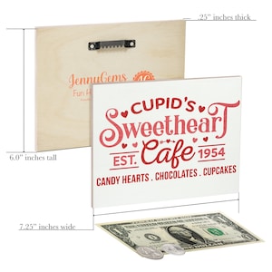 Valentines Day Decor, Valentines Sign Cupid's Sweetheart Cafe ...