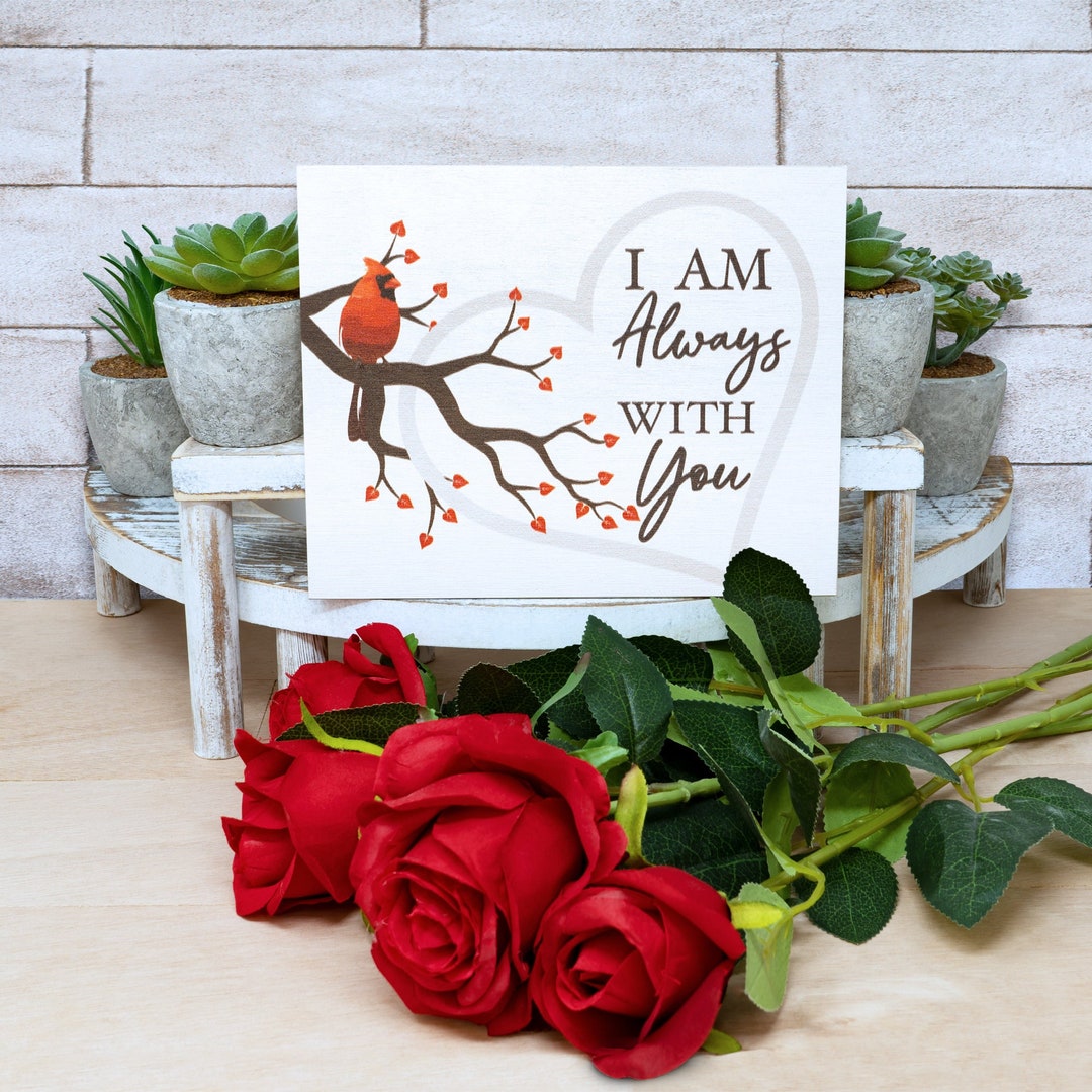 Red Cardinal Memorial Wood Sign: Sympathy Gift, Loss of Loved One - Etsy