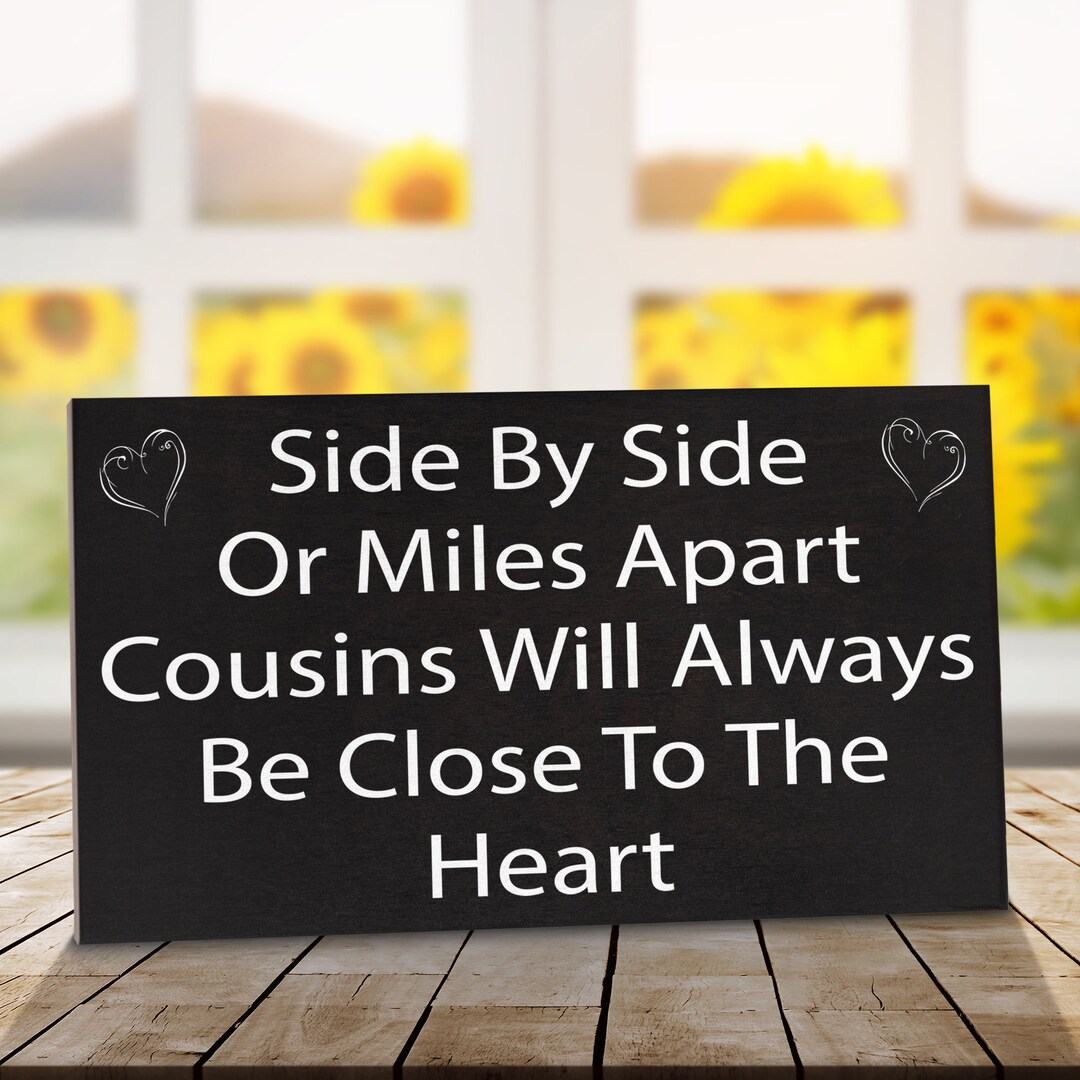 Cousins Gift, Cousins Plaque Signbest Cousin Gifts, Birthday Gift for ...