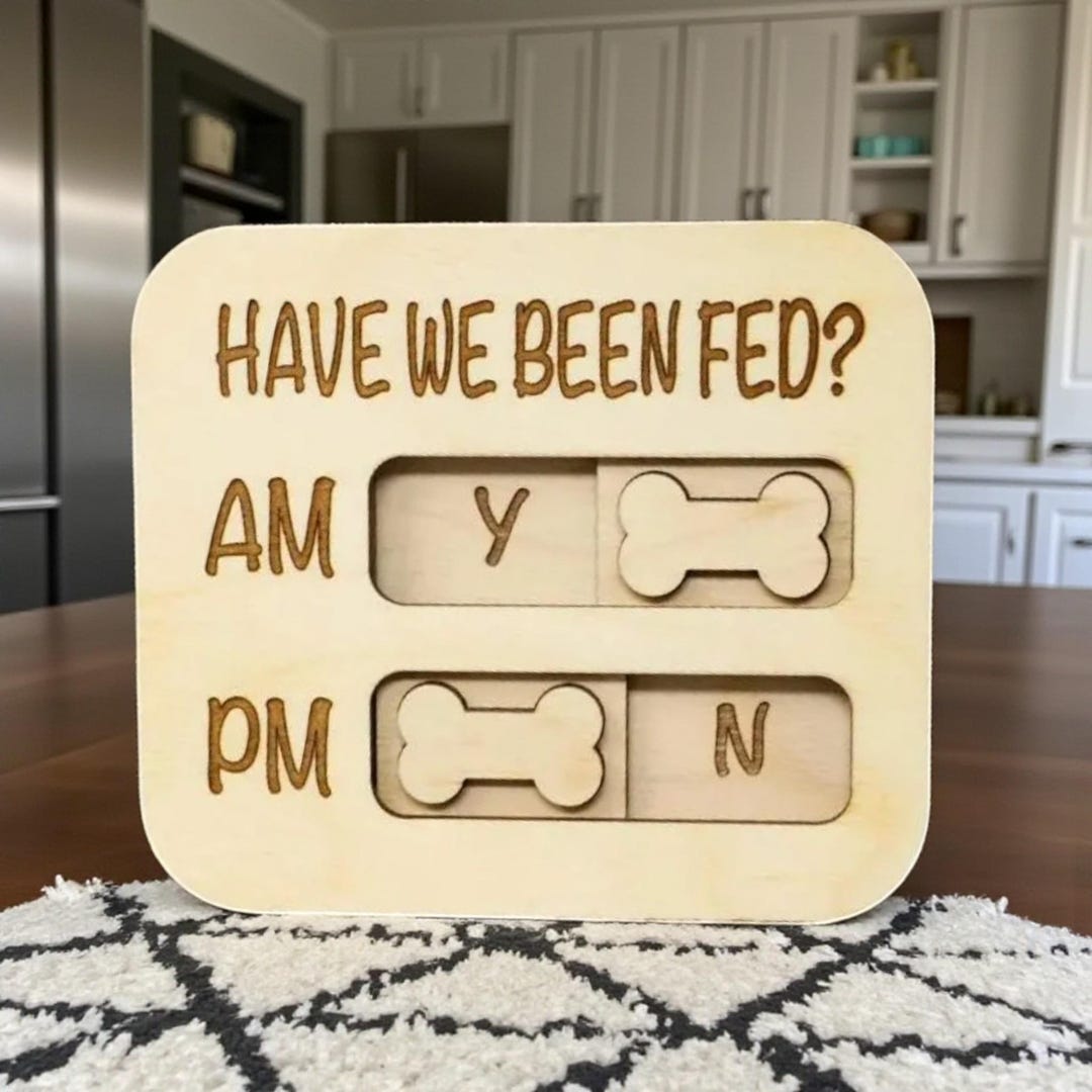 Dog Feeding Tracker Magnet: AM/PM Reminder, Pet Food Chart, Have We ...