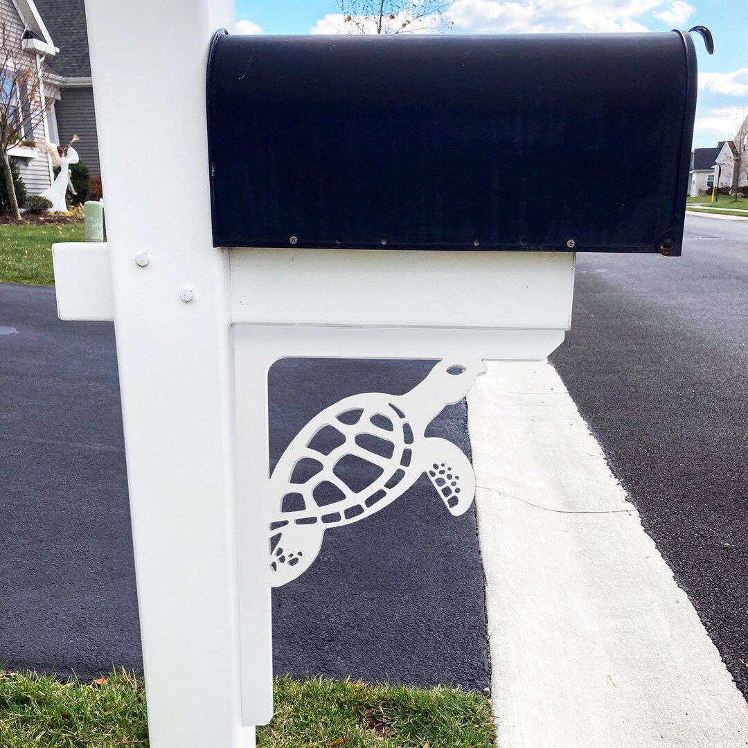 Turtle Mailbox Bracket, Front Porch Decoration, Mailbox Decor, Beach ...