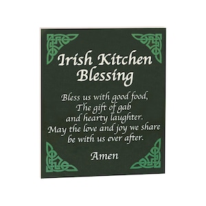 Irish Kitchen Blessing Sign, St Patricks Day Decor, Irish Prayer Sign ...