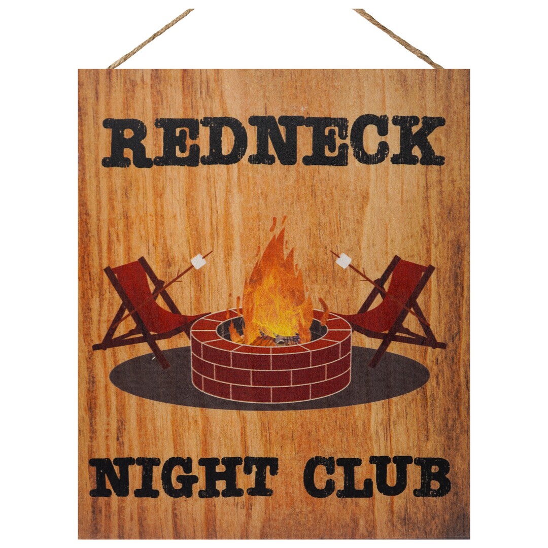 Redneck Sign Decoration Home Funny, Redneck Night Club and Party Sign ...