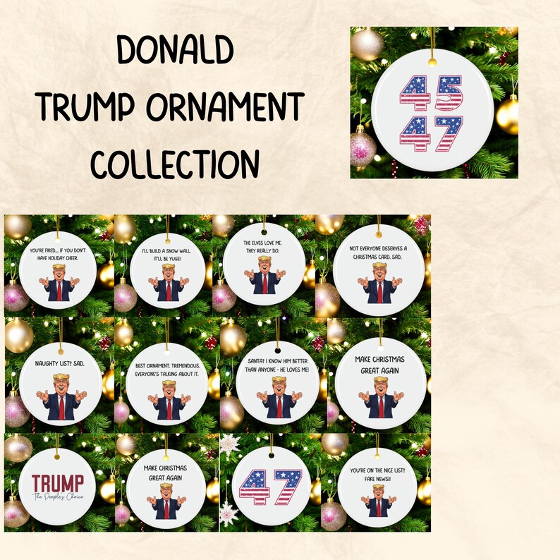 Funny Trump Christmas Gift – Unique Ornament for Dedicated Trump ...
