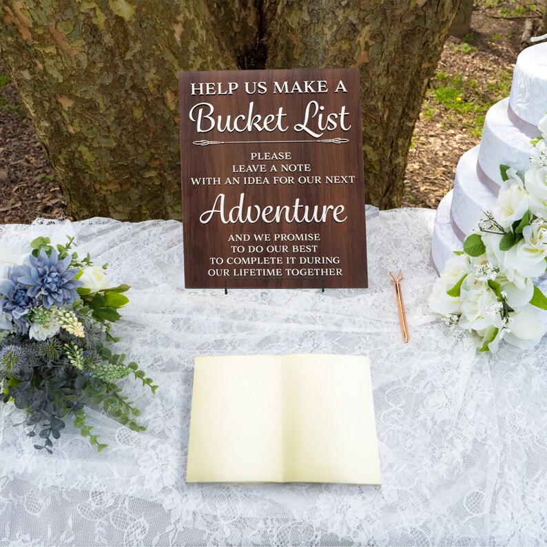 Bucket List Sign Wedding Bucket List Wedding Signs Bucket - Etsy