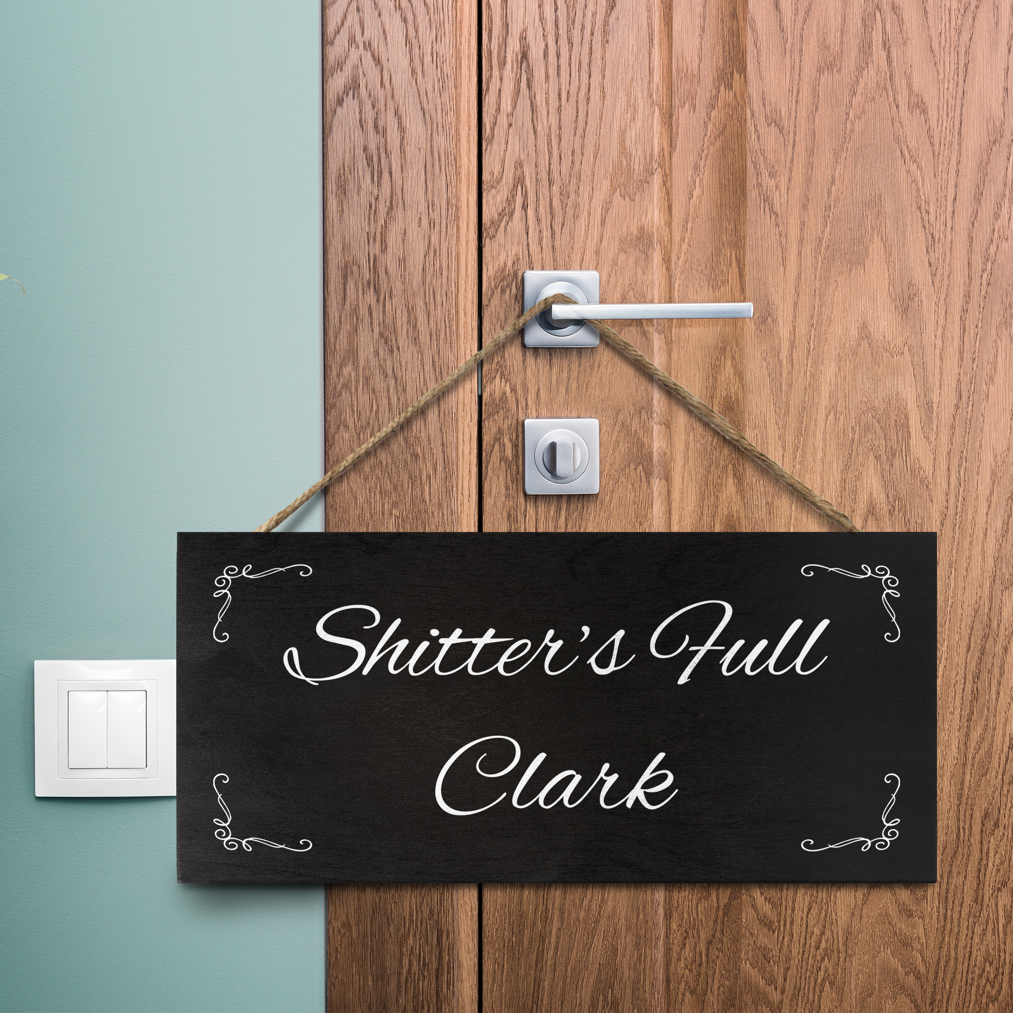Shitter's Full Clark Sign Christmas Bathroom Decor - Etsy