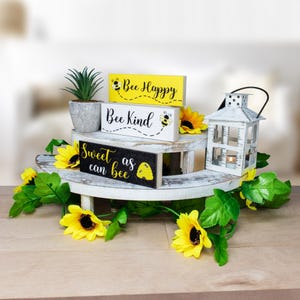 Bumble Bee Decor, Bee Decorations, Bee Happy Bee Kind Sweet, Farmhouse ...