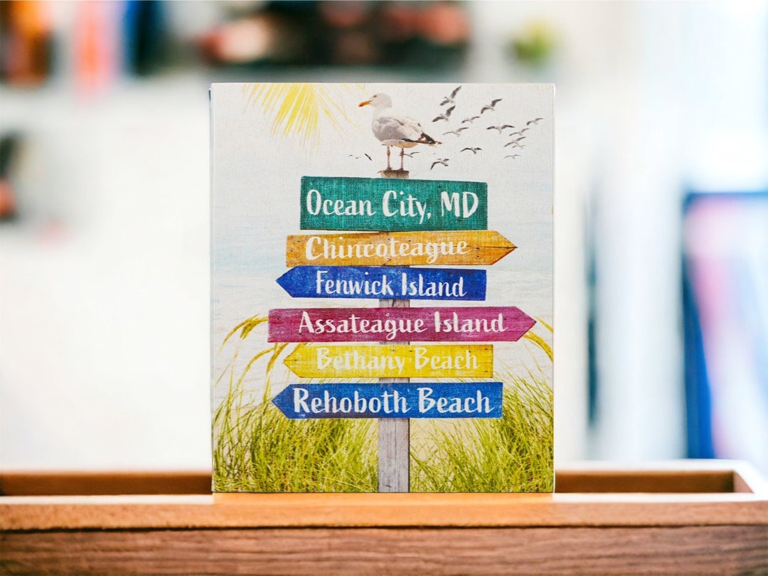 Ocean City Maryland Beaches Directional Sign, Wall Decor and Gift - Etsy