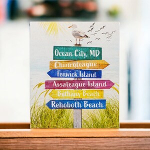 Ocean City Maryland Beaches Directional Sign, Wall Decor and Gift - Etsy
