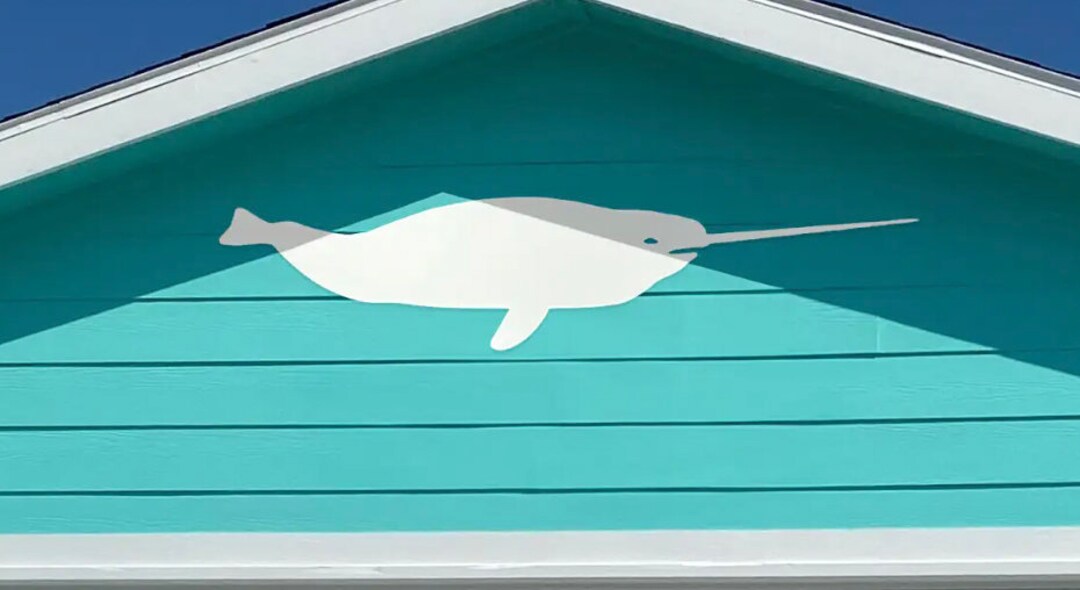 Narwhal Whale Outside Sign Decoration Beach House Decor, Inside Outside ...