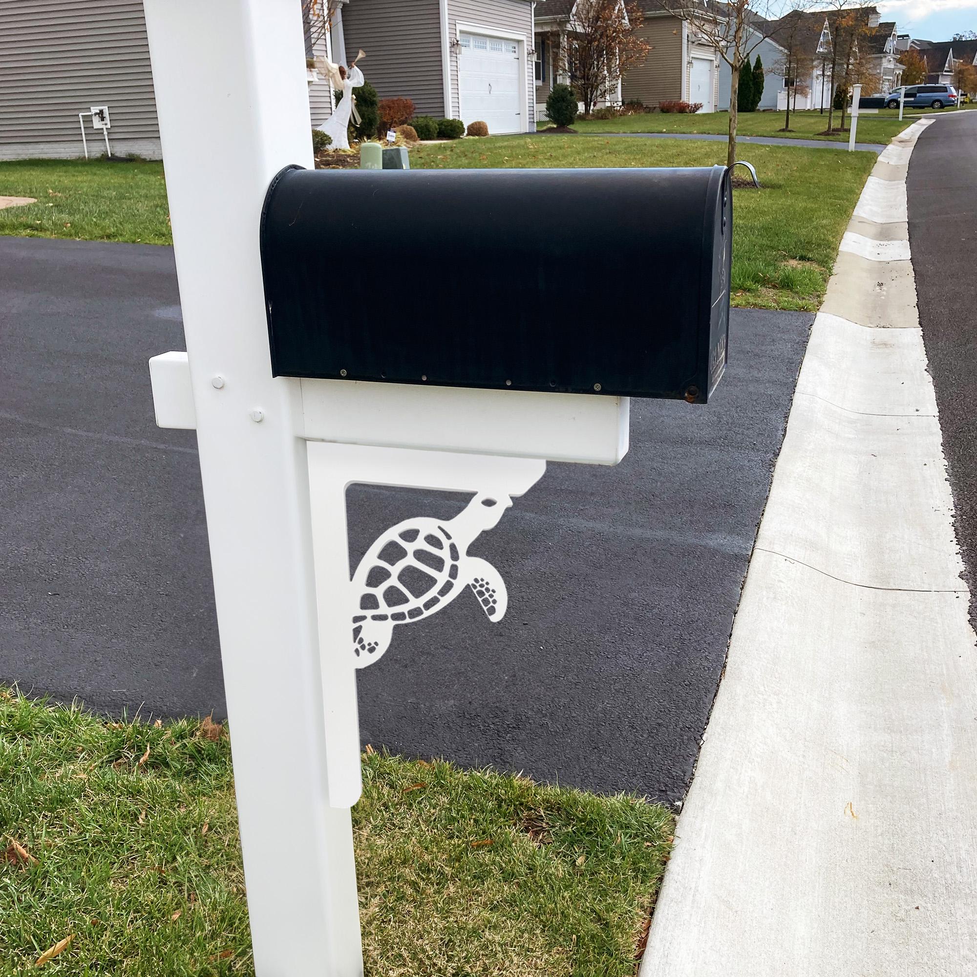 Turtle Mailbox Bracket: Weatherproof PVC Beach House Decor - Etsy