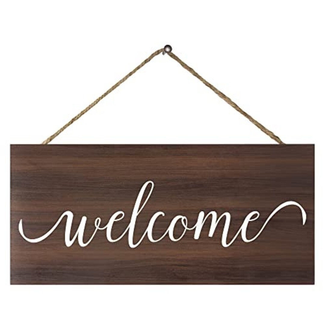 Farmhouse Welcome Sign Brown Welcome Sign for Front Door - Etsy