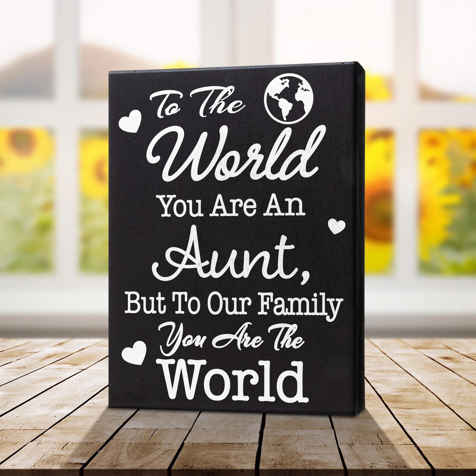 Aunt Gift: Sentimental Wooden Sign - to the World You Are an Aunt - Etsy