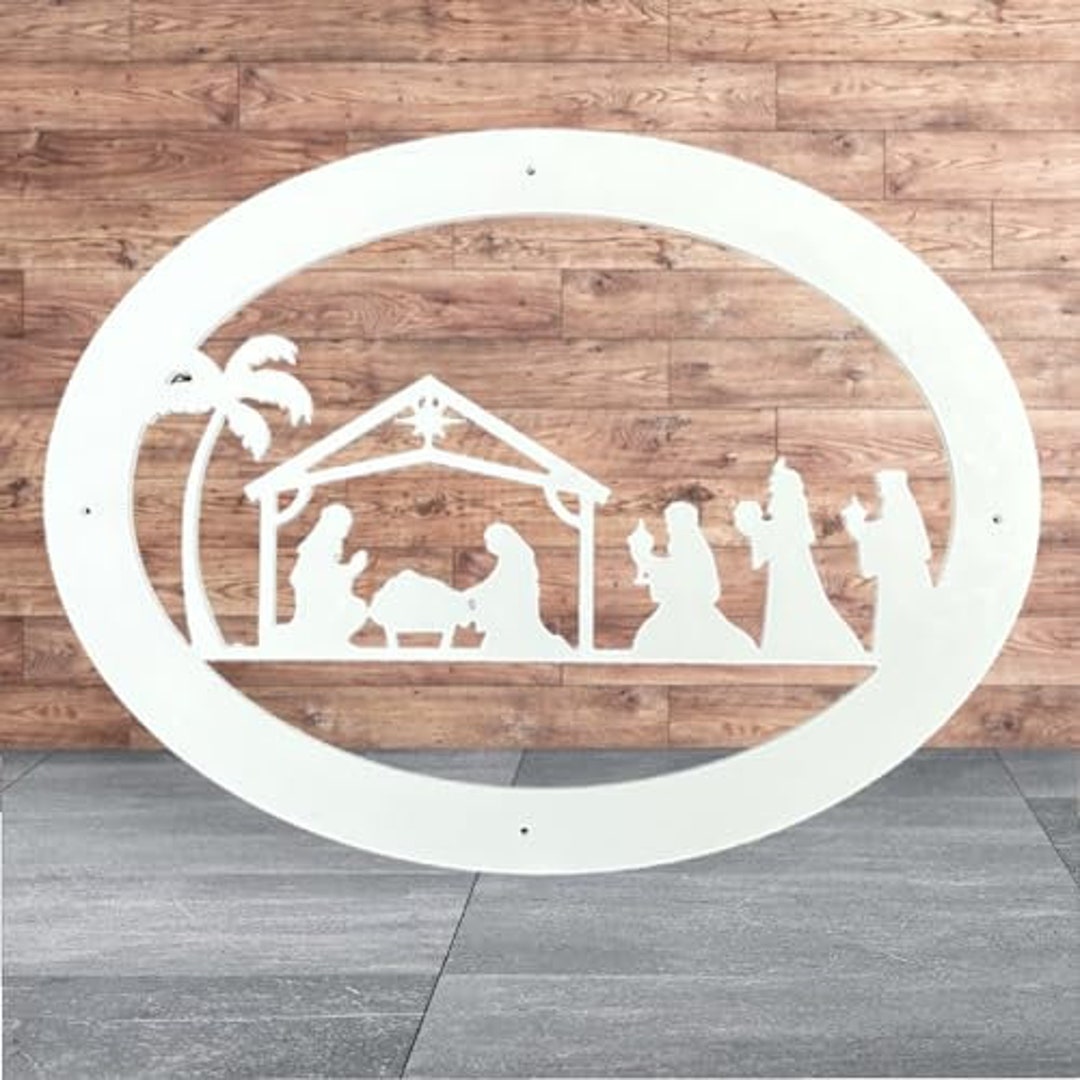 Nativity Scene Sign Christmas Decorations Indoor Outdoor PVC - Etsy
