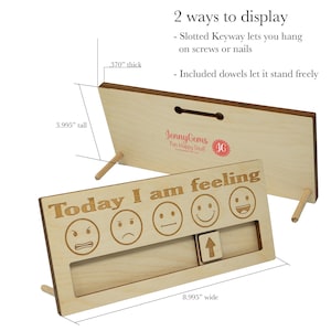 Emoji Feelings Chart: Wooden Emotion Sign for Classroom Decor - Etsy