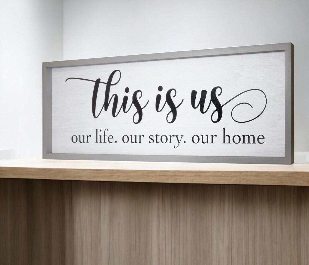 This is Us Wall Decor, Family Sign, Farmhouse Wood Framed Sign for Home ...