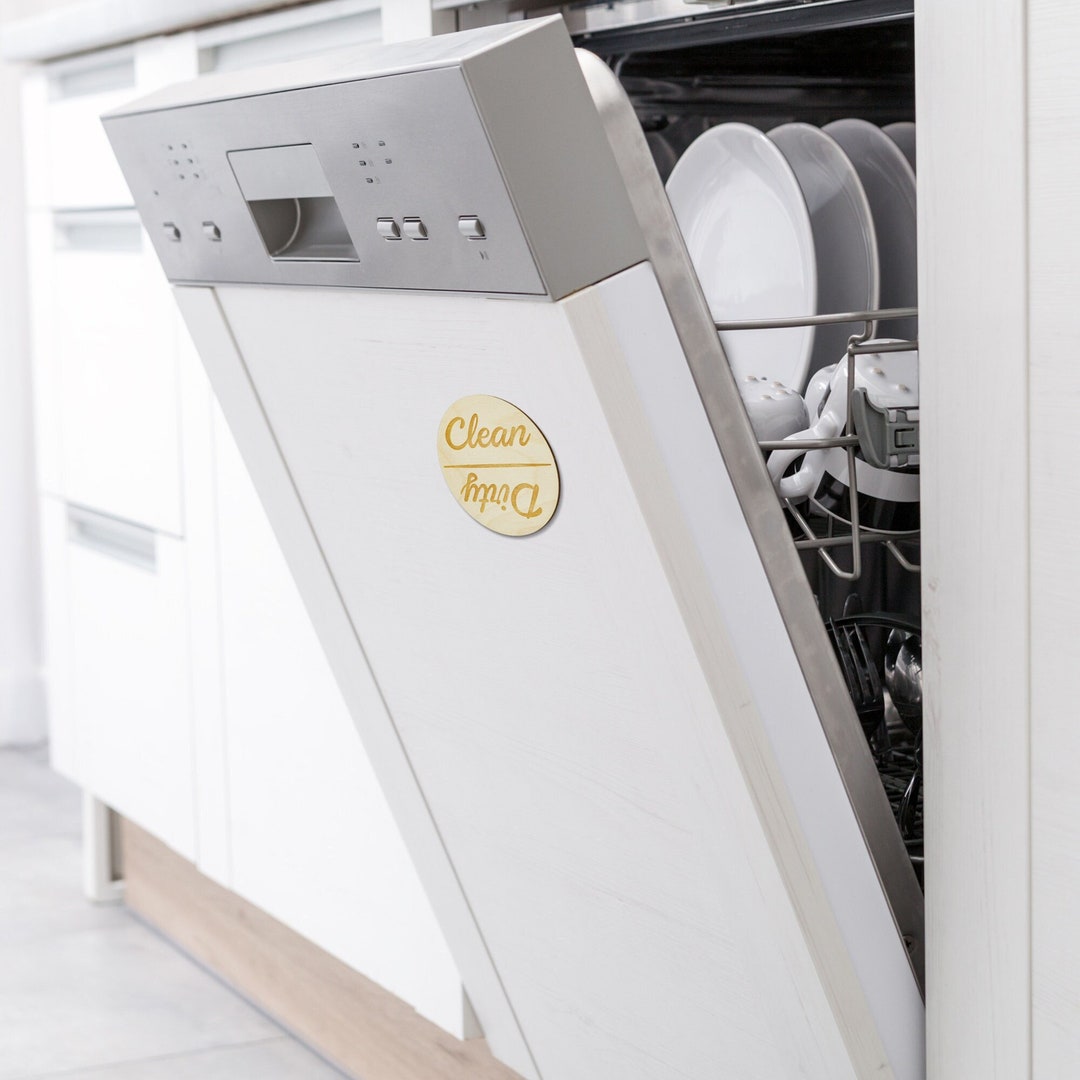 Clean Dirty Dishwasher Magnet, Magnetic Dishwasher Sign for Kitchen ...