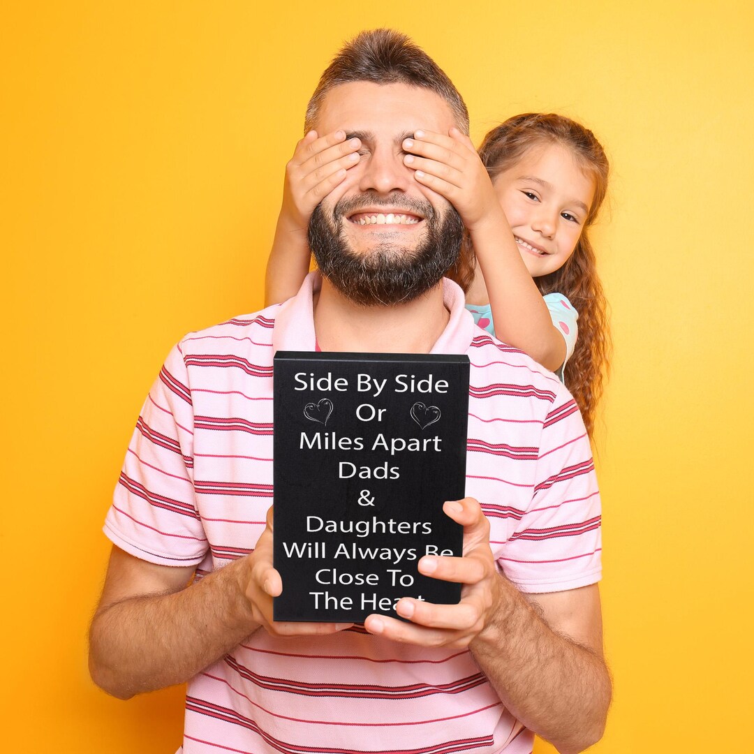 Dads and Daughters Wooden Sign - Heartfelt Gift for Dad From Daughter ...
