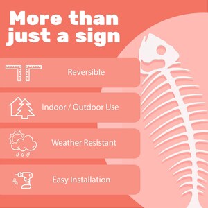 Xlarge Bonefish Outside Sign for Beach House, Indoor Outdoor PVC Sign ...