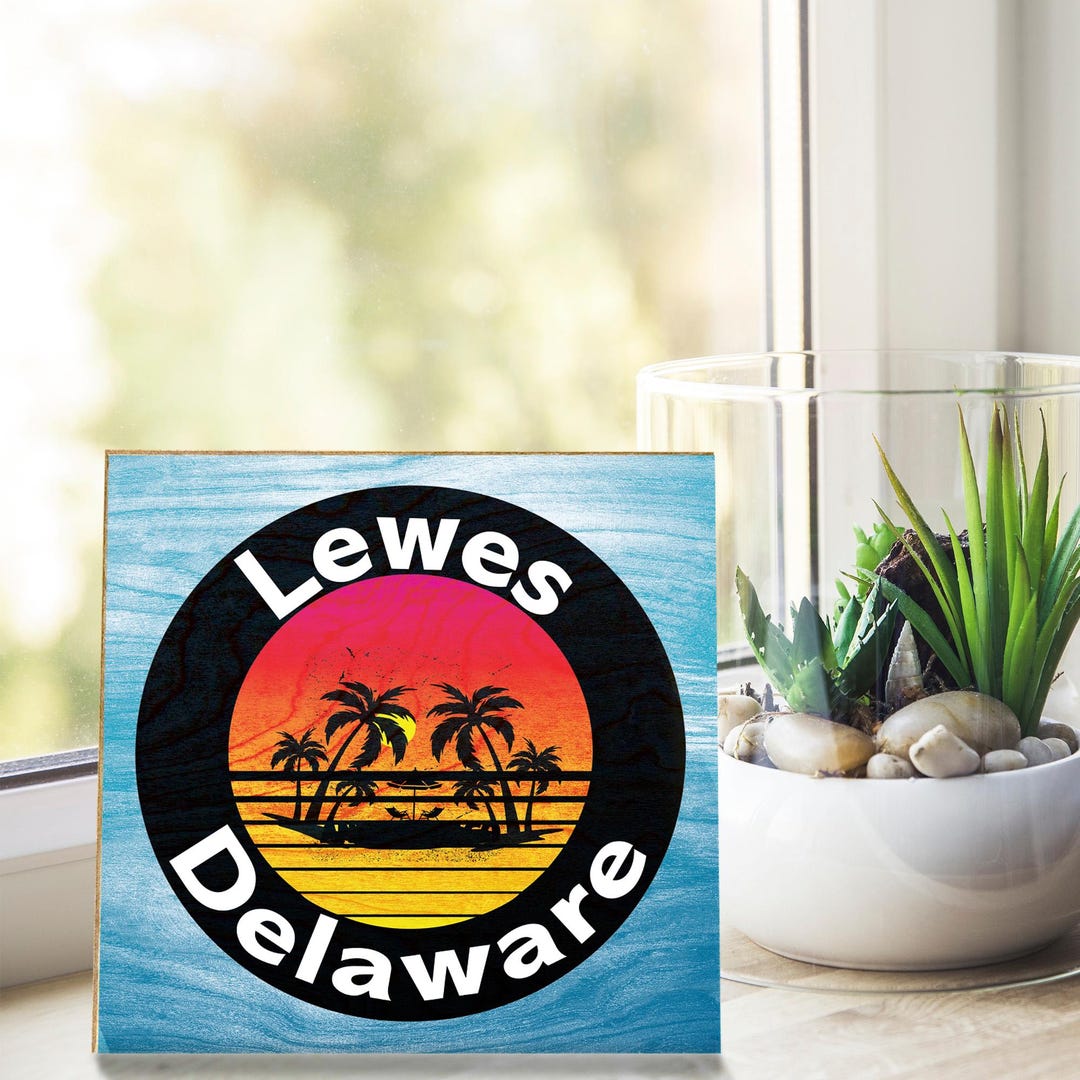 Lewes Delaware Wood Sign: Beach House Decor - Etsy