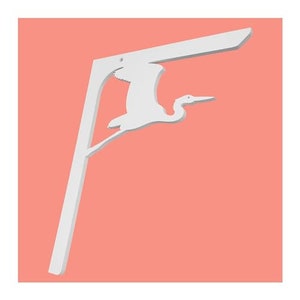 Heron Egret Mailbox Bracket, Flying, Mailbox Decorations, Porch and ...