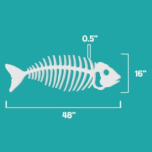 Xlarge Bonefish Outside Sign for Beach House, Indoor Outdoor PVC Sign ...