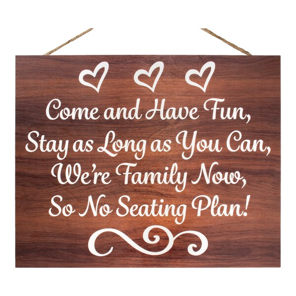 No Seating Plan Sign - Etsy