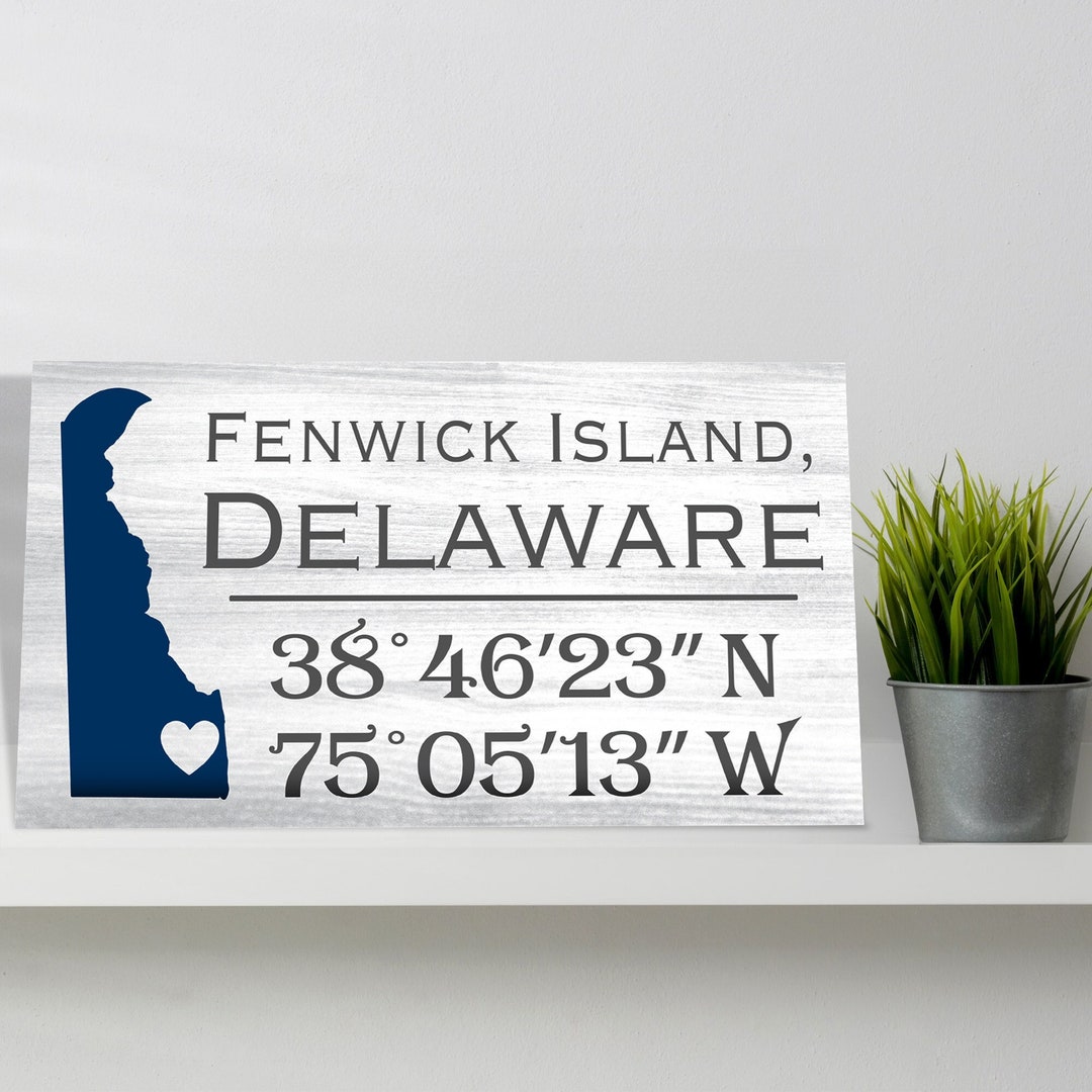 Fenwick Island Delaware Gifts and Souvenirs, Delaware Sign, Compass ...