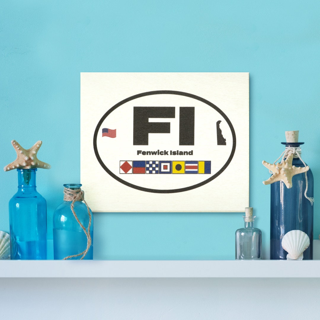 Fenwick Island Nautical Flag Sign: Delaware Beach House Decor - Etsy