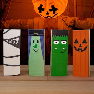 Mini Halloween Wood Block Signs: Spooky Tiered Tray Decor - Etsy