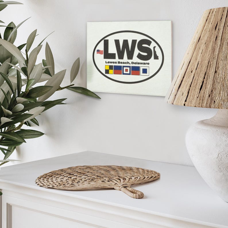Lewes Delaware Nautical Flags Wood Sign: Coastal Home Decor - Etsy