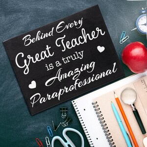 Paraprofessional Gift: Farmhouse Wood Sign, Teacher Appreciation - Etsy