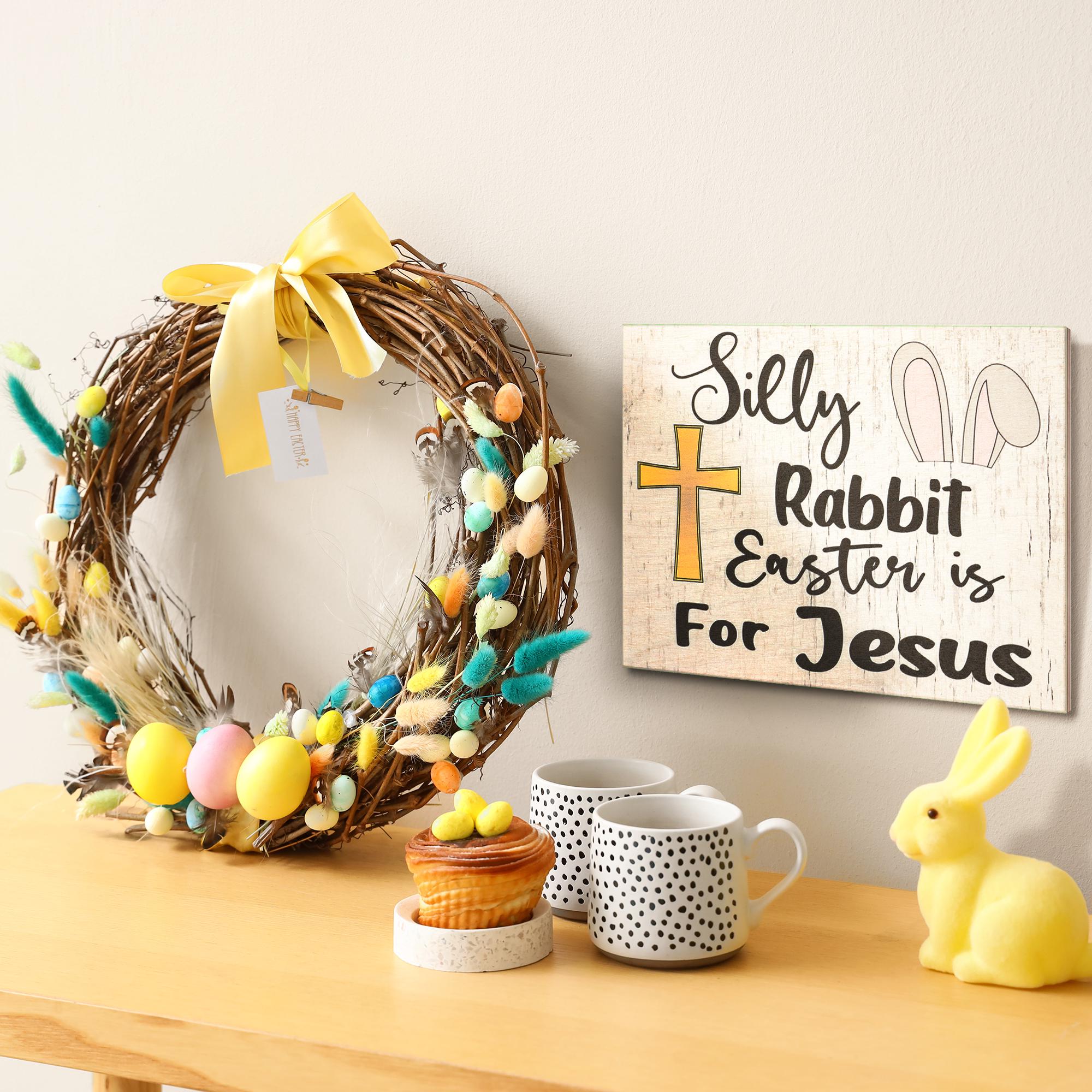 Silly Rabbit Easter Wooden Sign: Christian Farmhouse Decor - Etsy