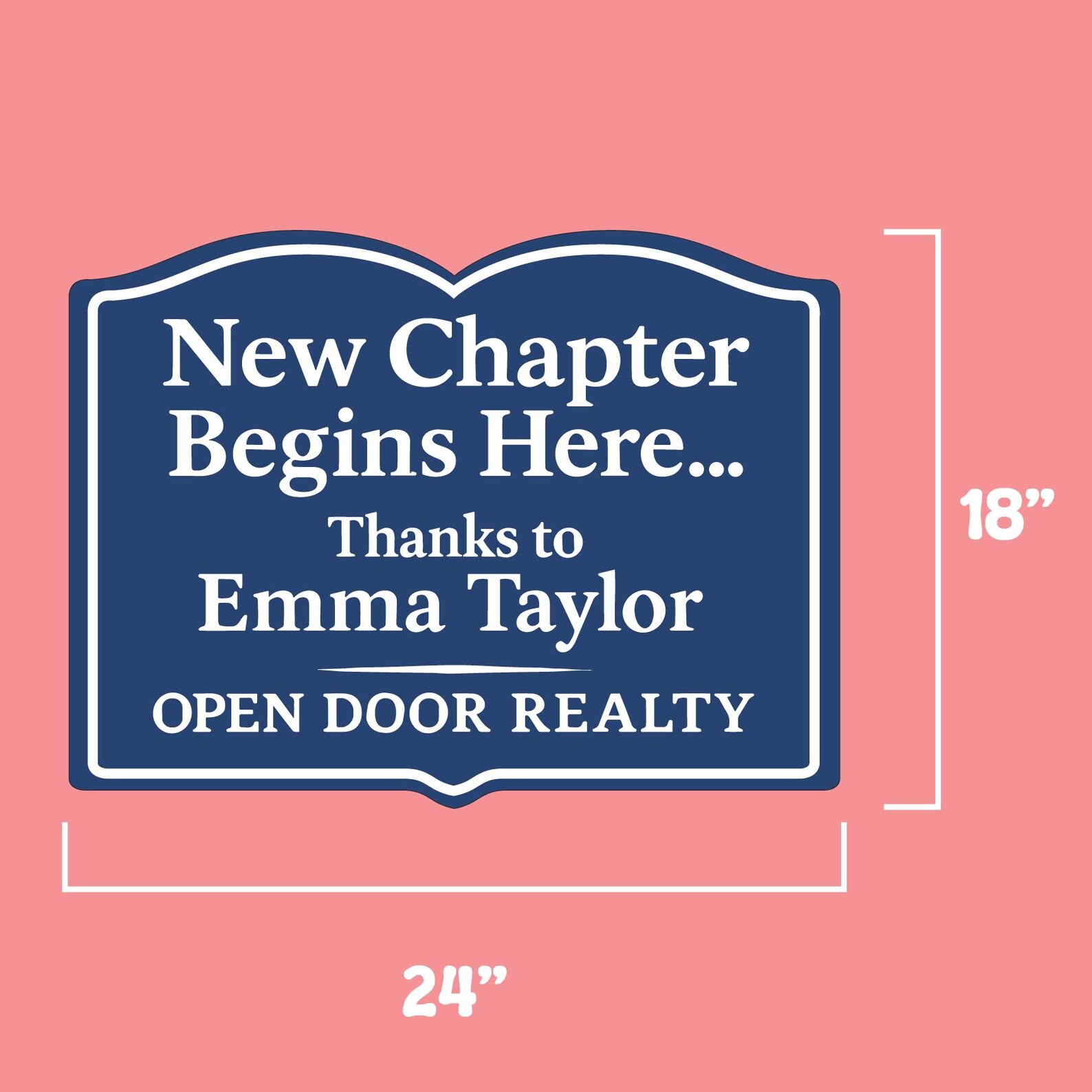 Real Estate Closing Gift: Custom 'new Chapter' Photo Prop Sign (24x18 ...