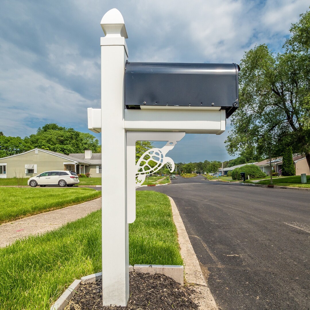 Turtle Mailbox Bracket and Porch Decor, Mailbox Decor for Outside ...