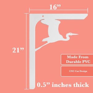 Heron Egret Mailbox Bracket, Flying, Mailbox Decorations, Porch and ...