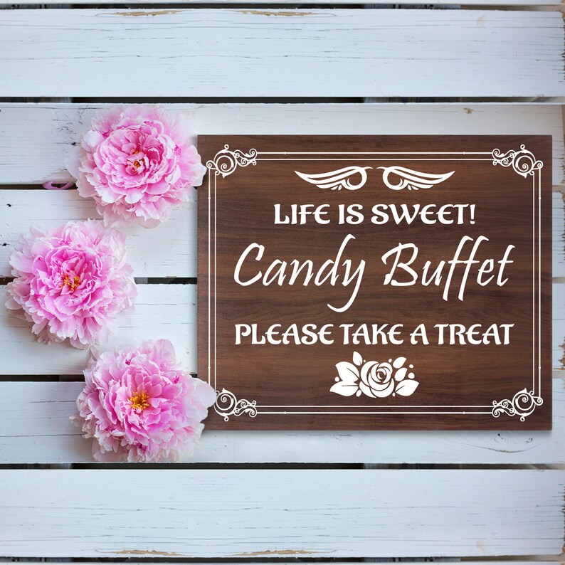 Candy Buffet Sign Candy Buffet Table Sign Wedding Decor - Etsy