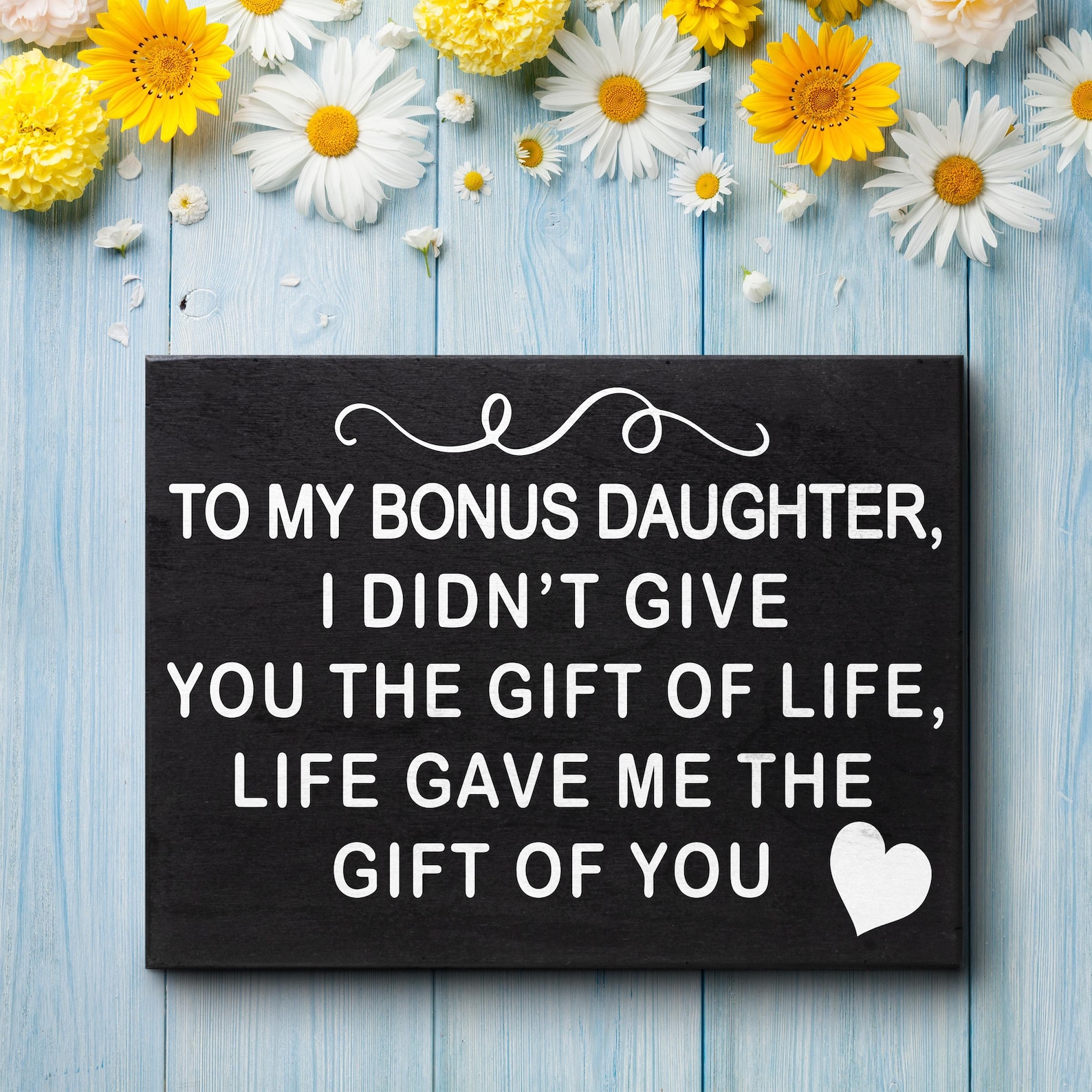 Bonus Daughter Gift: Sentimental Wood Sign, Stepdaughter Plaque - Etsy