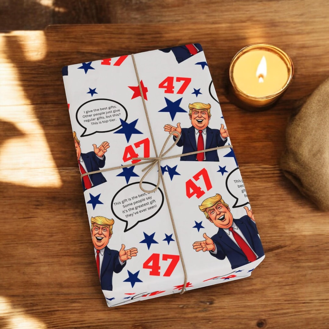Trump 47 Wrapping Paper: Fun Political Gift Wrap - Etsy