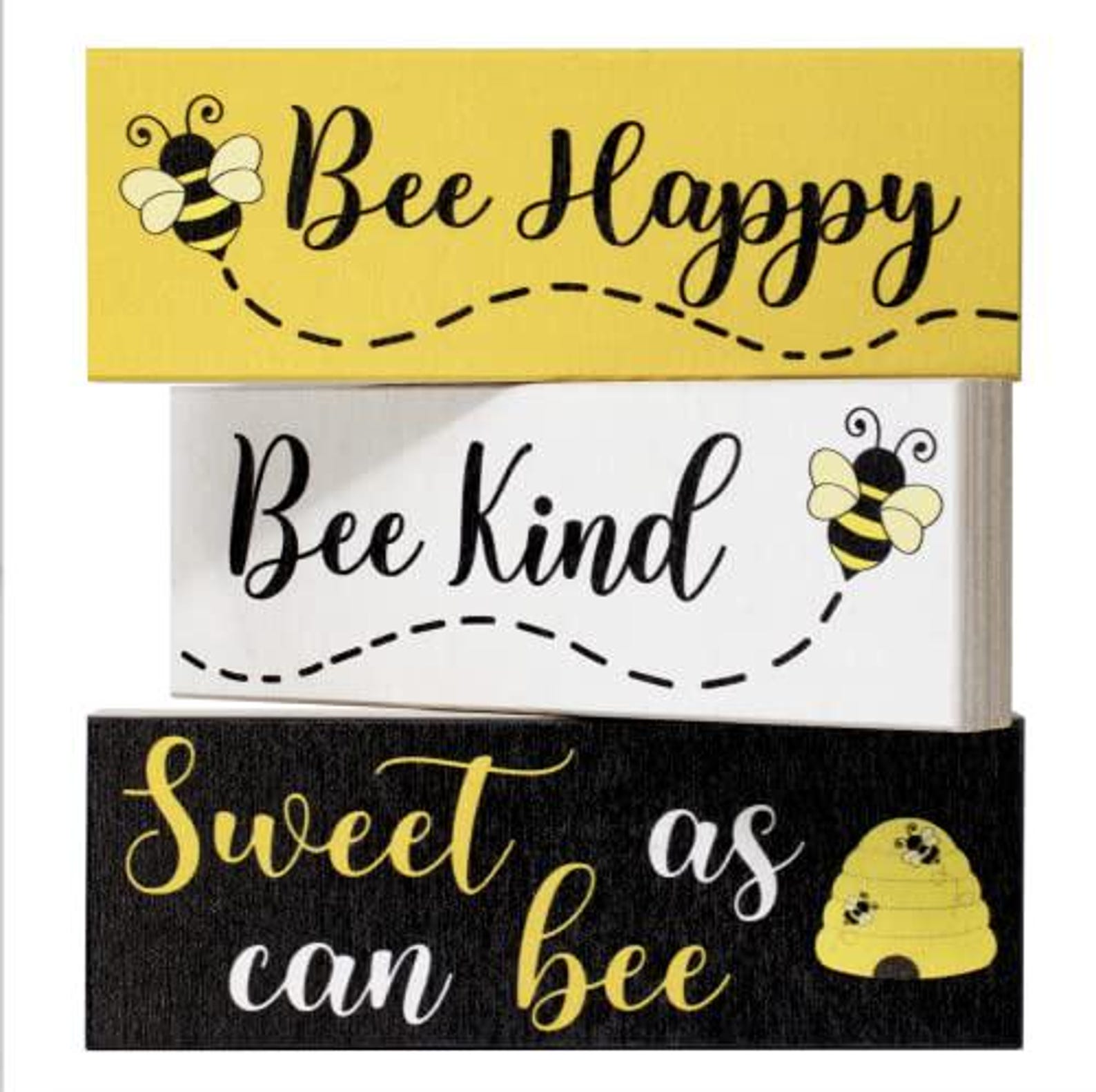 Bumble Bee Decor, Bee Decorations, Bee Happy Bee Kind Sweet, Farmhouse ...
