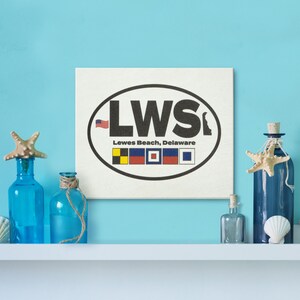 Lewes Delaware Nautical Flags Wood Sign: Coastal Home Decor - Etsy