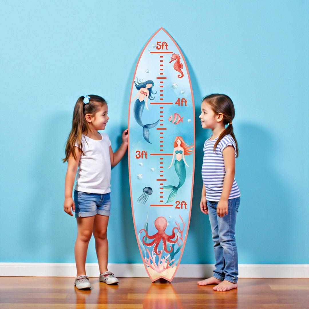 Growth Chart and Height Tracker, Mermaid Theme - Etsy