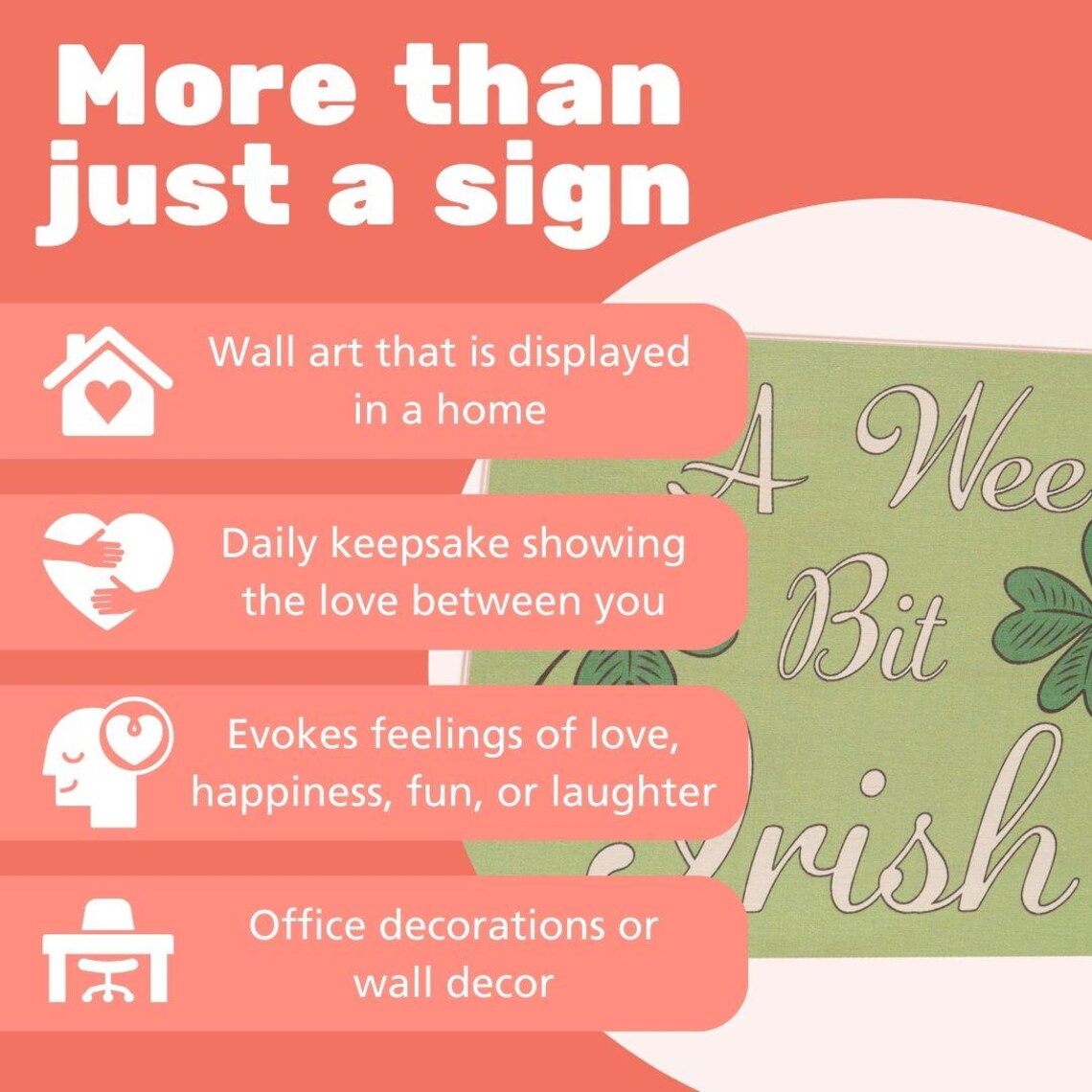 A Wee Bit Irish Sign: St. Patrick's Day Clover Decor - Etsy