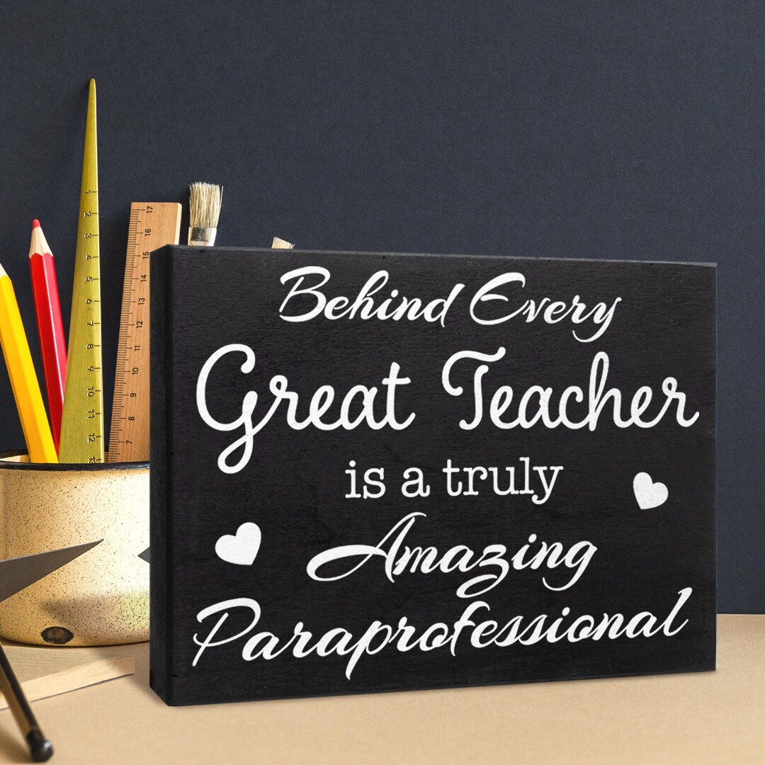 Paraprofessional Gift: Farmhouse Wood Sign, Teacher Appreciation - Etsy