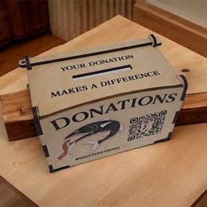 Personalized Wooden Donation and Tip Box, Charity Box, Tips for ...