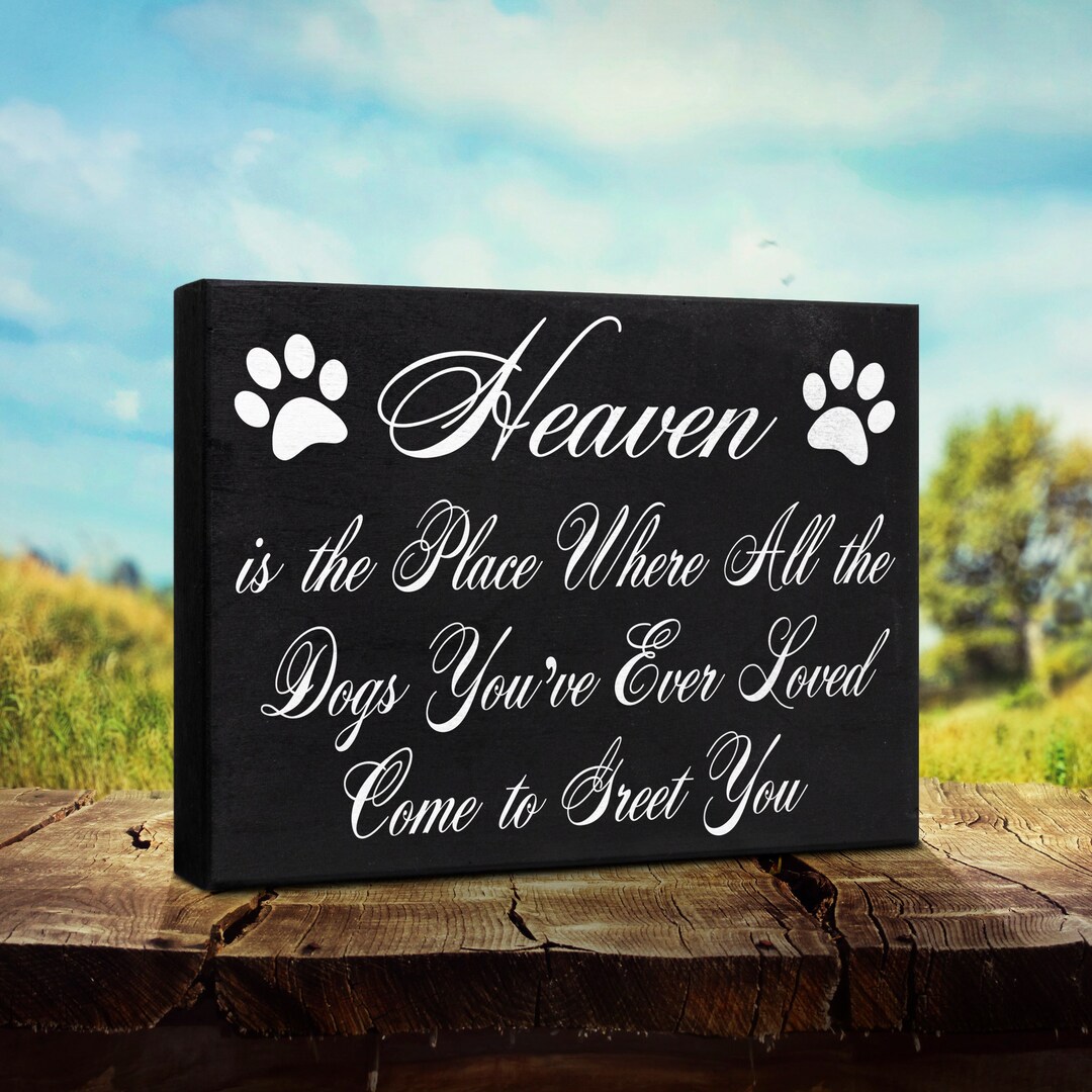 Dog Memorial Gifts, Pet Loss Gifts, Pet Memorial, Heaven is the Place ...