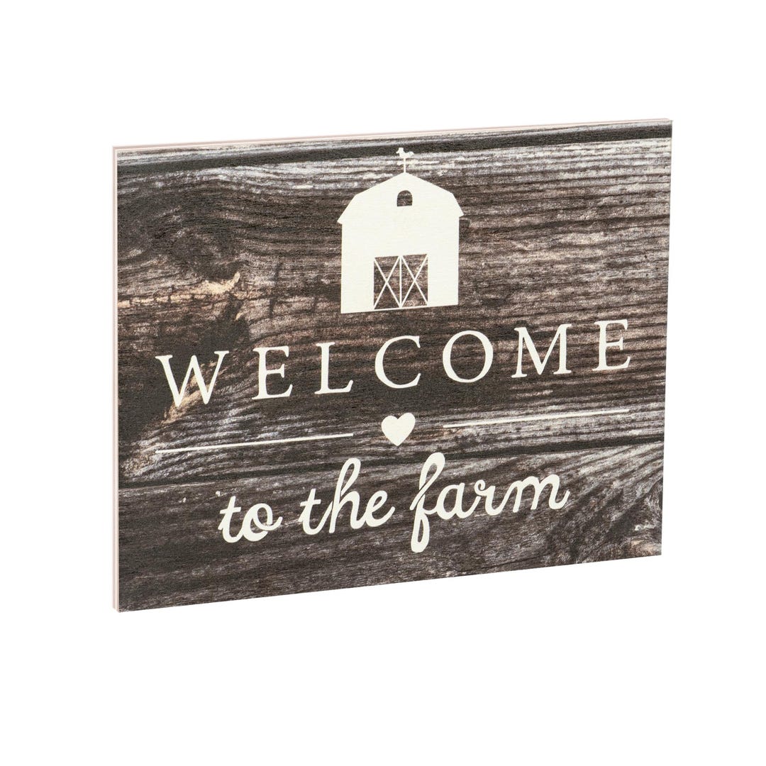 Welcome to the Farm Wooden Sign, Farmhouse Decor, Country Life, Rustic ...