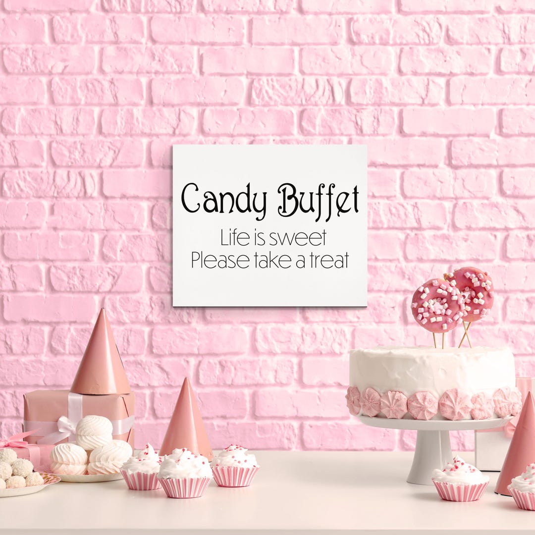 Candy Buffet Sign: Brown Dessert Table Decor, Sweet 16 Party - Etsy