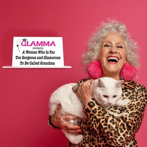 Funny Glamma Wooden Sign: Gift for Glamorous Grandma - Etsy