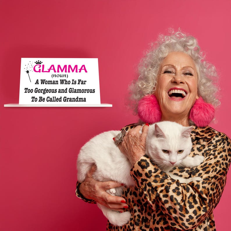 Funny Glamma Wooden Sign: Gift for Glamorous Grandma - Etsy